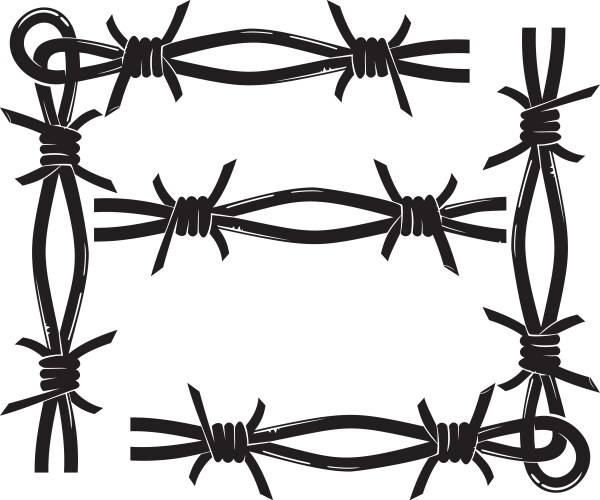 Barbed Wire Border Vector Images (over 3,500)