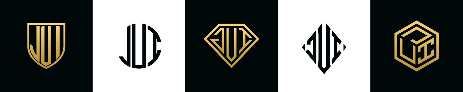 Initial letters jst logo designs bundle Royalty Free Vector