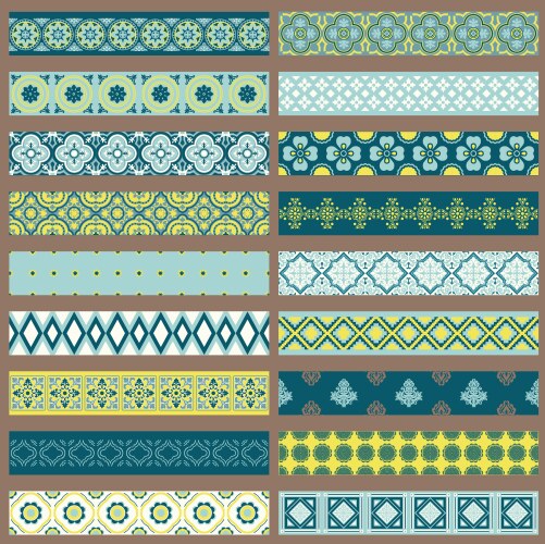 Borders set baroque and classical style Royalty Free Vector