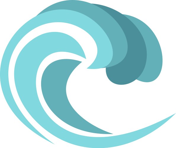 Ocean wave icon cartoon style Royalty Free Vector Image