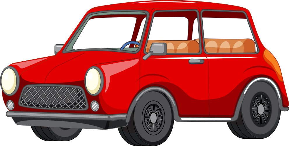 Red cartoon car Royalty Free Vector Image - VectorStock