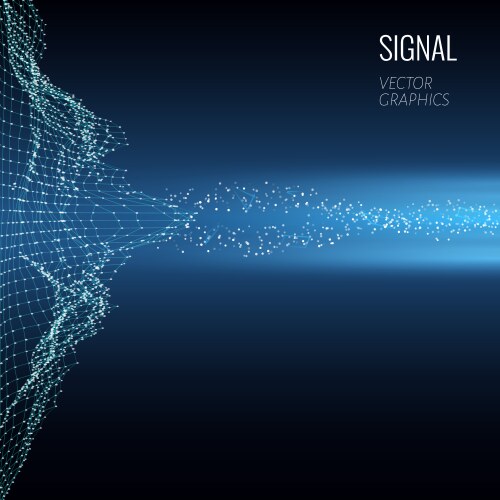 Abstract wave signal Royalty Free Vector Image