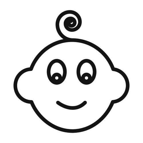 Baby Face Outline Vector Images (over 10,000)