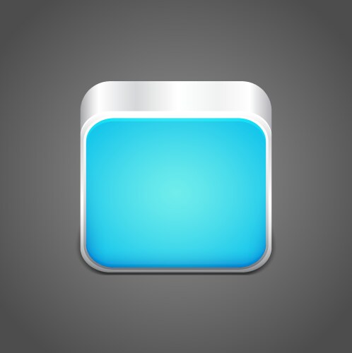 White blank app icon button template Royalty Free Vector