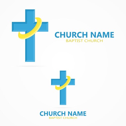 Church cross logo Royalty Free Vector Image - VectorStock