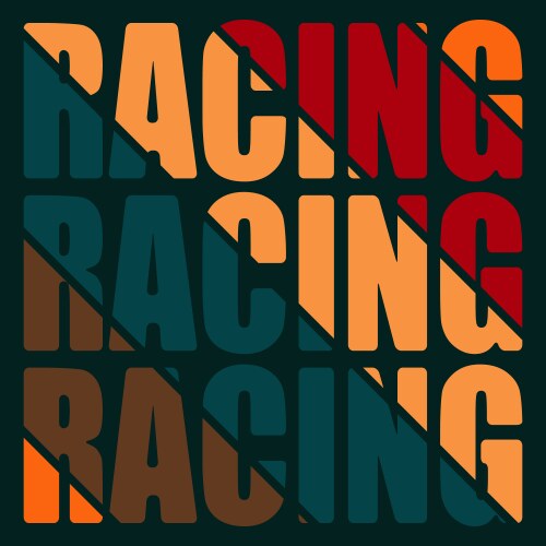 Racing color text wallpaper Royalty Free Vector Image