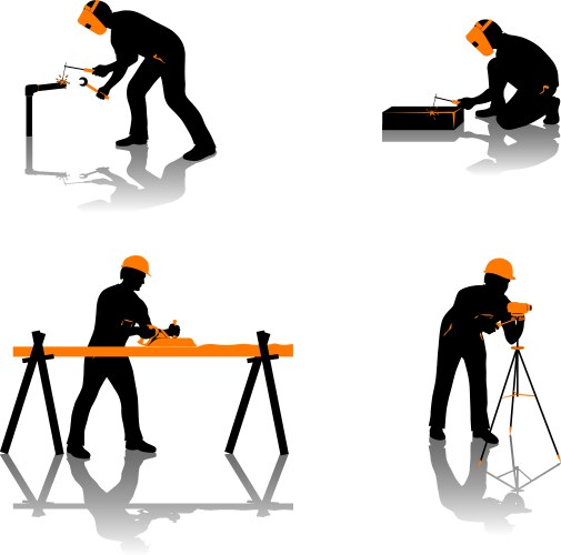 Construction workers Royalty Free Vector Image