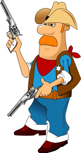 Cartoon cowboys set Royalty Free Vector Image - VectorStock