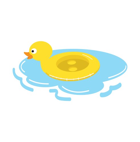 Flamingo duck float swimming ring pool Royalty Free Vector