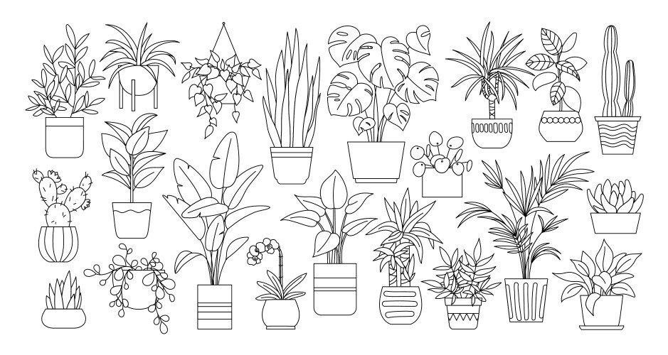 Plants Outline Vector Images (over 370,000)