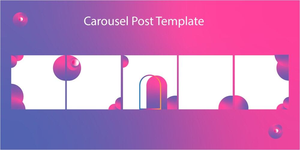 Social media carousel post Royalty Free Vector Image