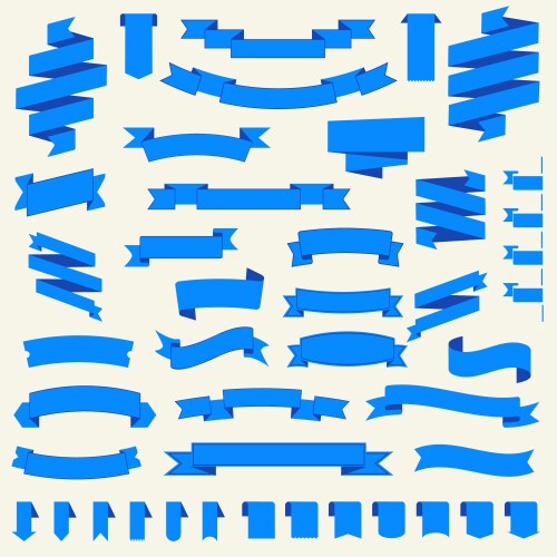 Big set of ribbons templates Royalty Free Vector Image