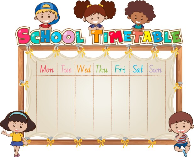 Happy children and seven days of the week Vector Image