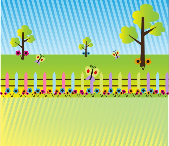 Cartoon landscape design Royalty Free Vector Image