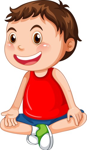 Cartoon dj boy on white background Royalty Free Vector Image