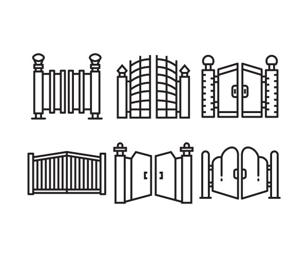 House gate icon Royalty Free Vector Image - VectorStock