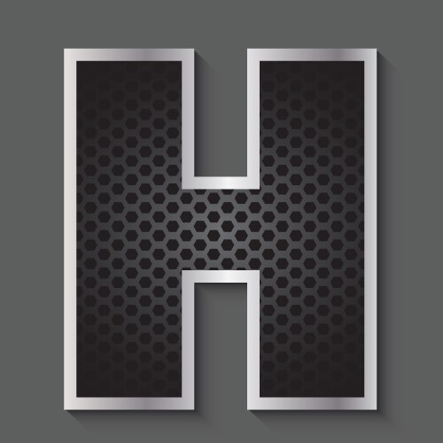 Cake letter h- birthday font Royalty Free Vector Image