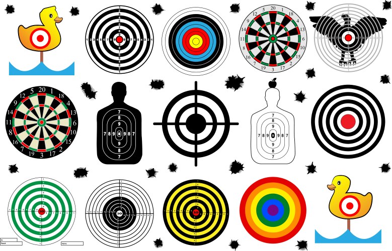 Shooting Range Target Practice Vector Images (over 3,300)