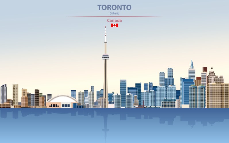 Toronto skyline Royalty Free Vector Image - VectorStock