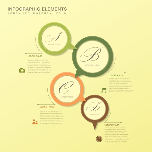 Abstract chart infographics Royalty Free Vector Image