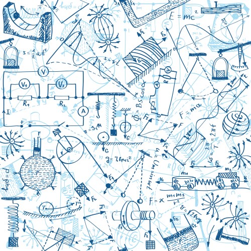 Science pattern physics or chemical experiment Vector Image