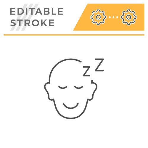 Sleeping person line outline icon Royalty Free Vector Image