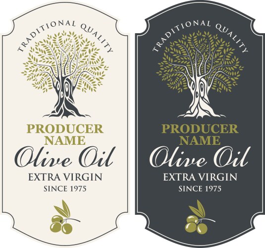 Label for olive oil made in greece Royalty Free Vector Image