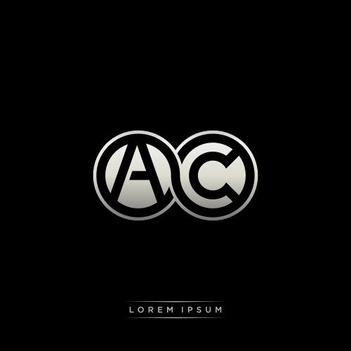 Ac initial letter overlapping interlock logo Vector Image