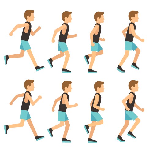 Running Sprite Vector Images (over 330)