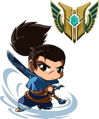 Yasuo league of legends Royalty Free Vector Image