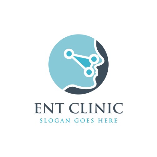 Logo for otolaryngology clinics ent doctor Vector Image