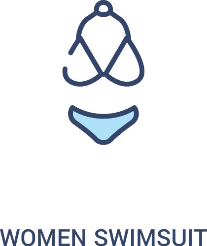 Bikini Girls Topless Vector Images (48)