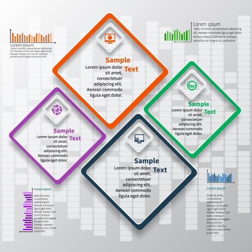 Abstract 3d paper infographics Royalty Free Vector Image