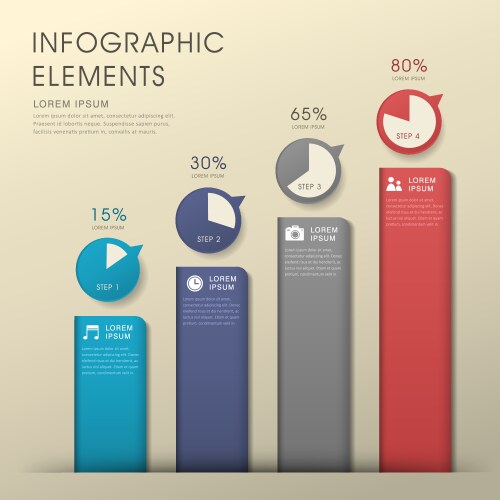 Abstract pie chart infographics Royalty Free Vector Image
