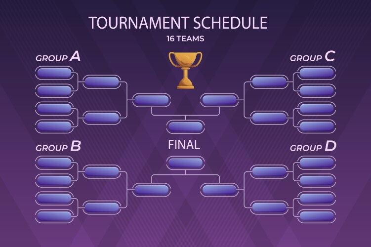 Playoff tournament bracket Royalty Free Vector Image