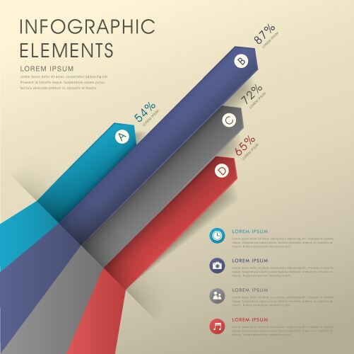 Abstract bar chart infographics Royalty Free Vector Image
