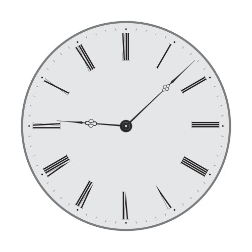 Circle clock face isolated 10 oclock Royalty Free Vector
