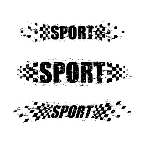 Grunge race flag checkered sport racing Royalty Free Vector