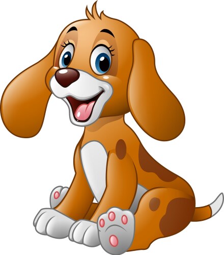 Cute dog cartoon Royalty Free Vector Image - VectorStock