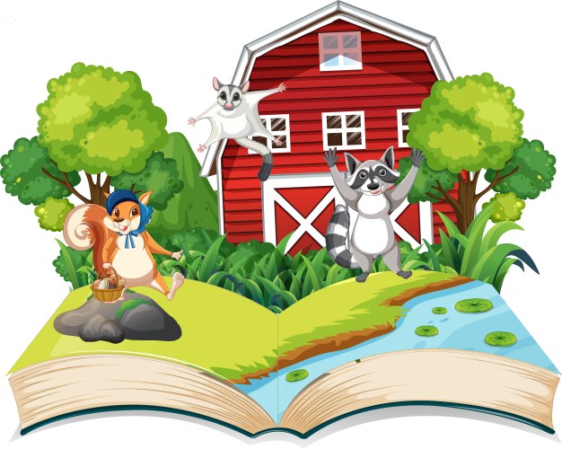 Children read book Royalty Free Vector Image - VectorStock