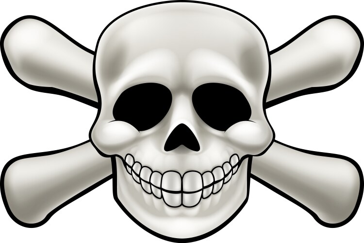 Skull and crossbones icon Royalty Free Vector Image