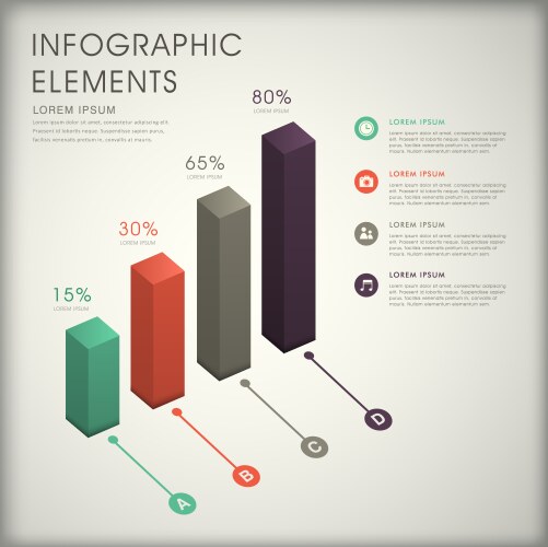Abstract bar chart infographics Royalty Free Vector Image