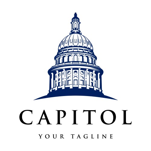 Capitol logo design Royalty Free Vector Image - VectorStock