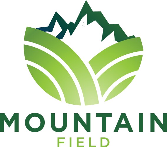 Logotype of agriculture logo with a field Vector Image