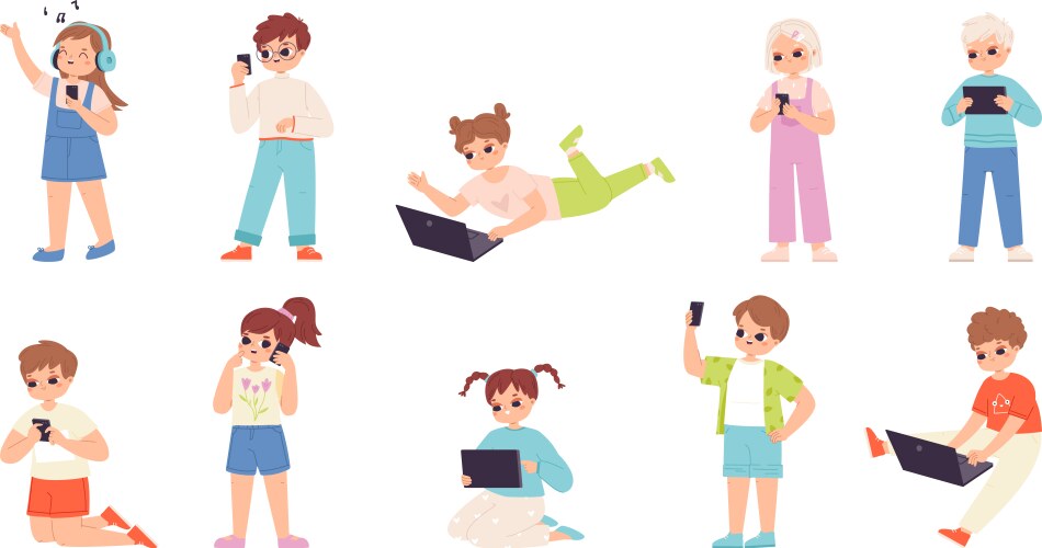 Kids Play Gadget Vector Images (over 2,700)