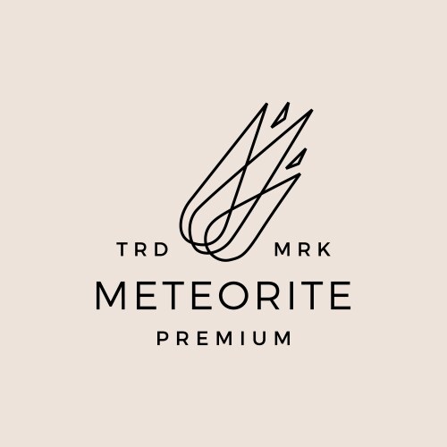 Impact meteor logo icon Royalty Free Vector Image