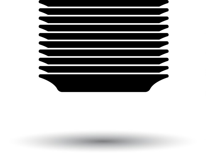 Plate stack icon Royalty Free Vector Image - VectorStock
