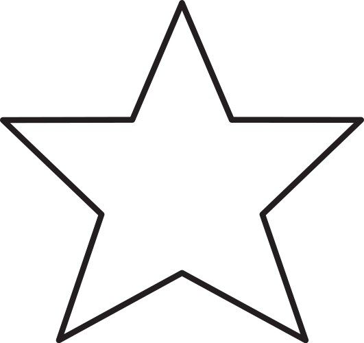 Drawing outline star shape Royalty Free Vector Image