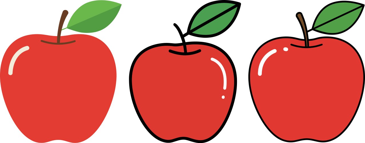 Green And Red Apple Clipart
