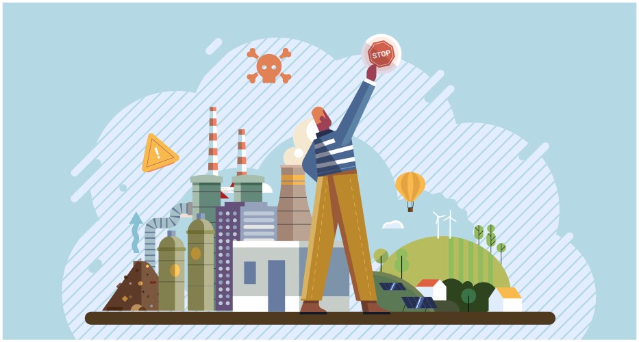 Climate change save the planet global warming Vector Image